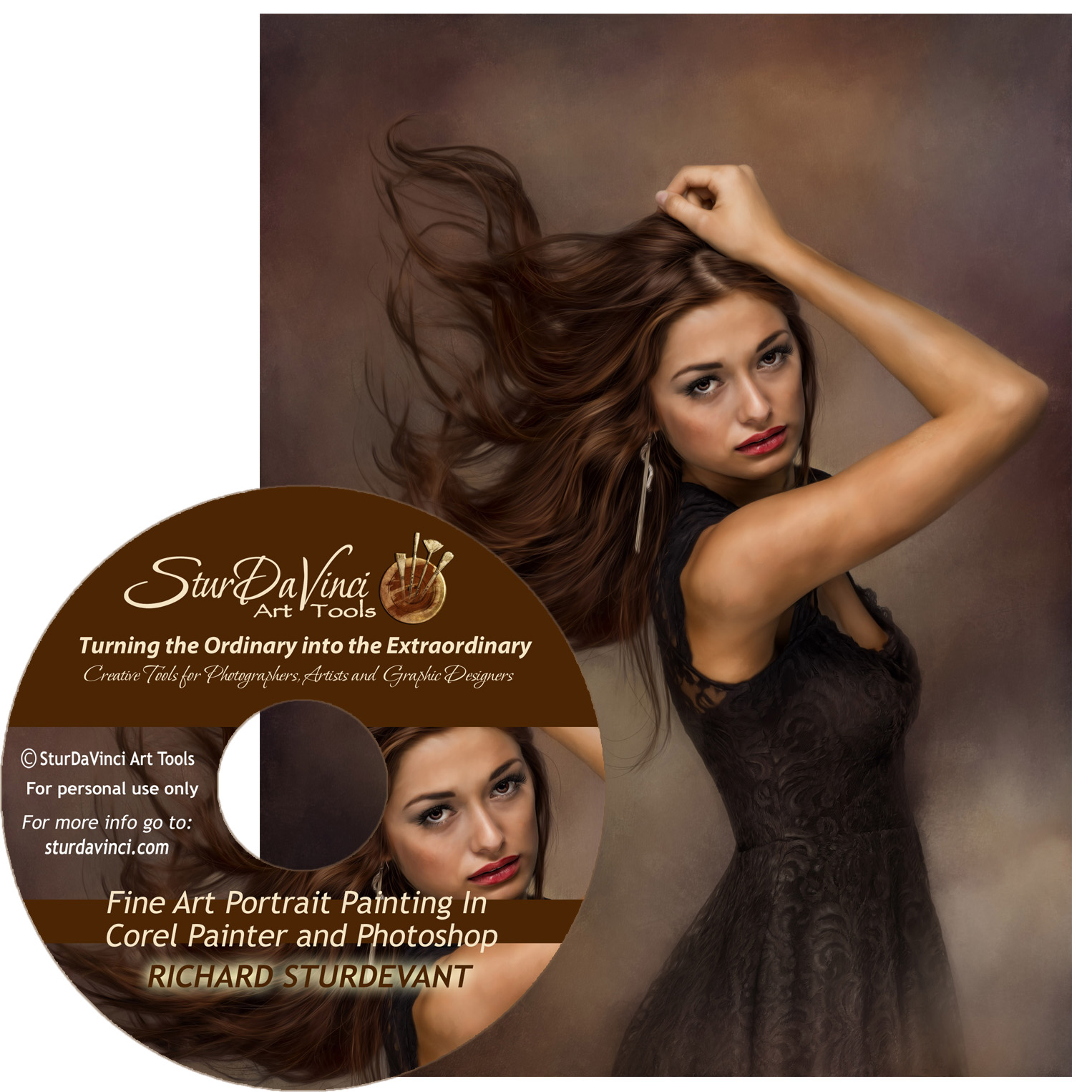 SturDaVinci Art Tools Fine Art Portrait Painting in Photoshop & Corel ...